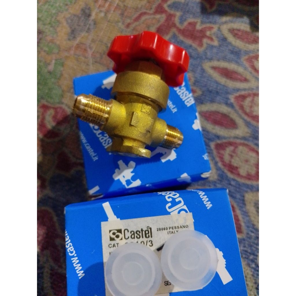Jual Castel PESSANO ITALY CAT 6210/3 3/8" FLARE HAND VALVE Made in ...
