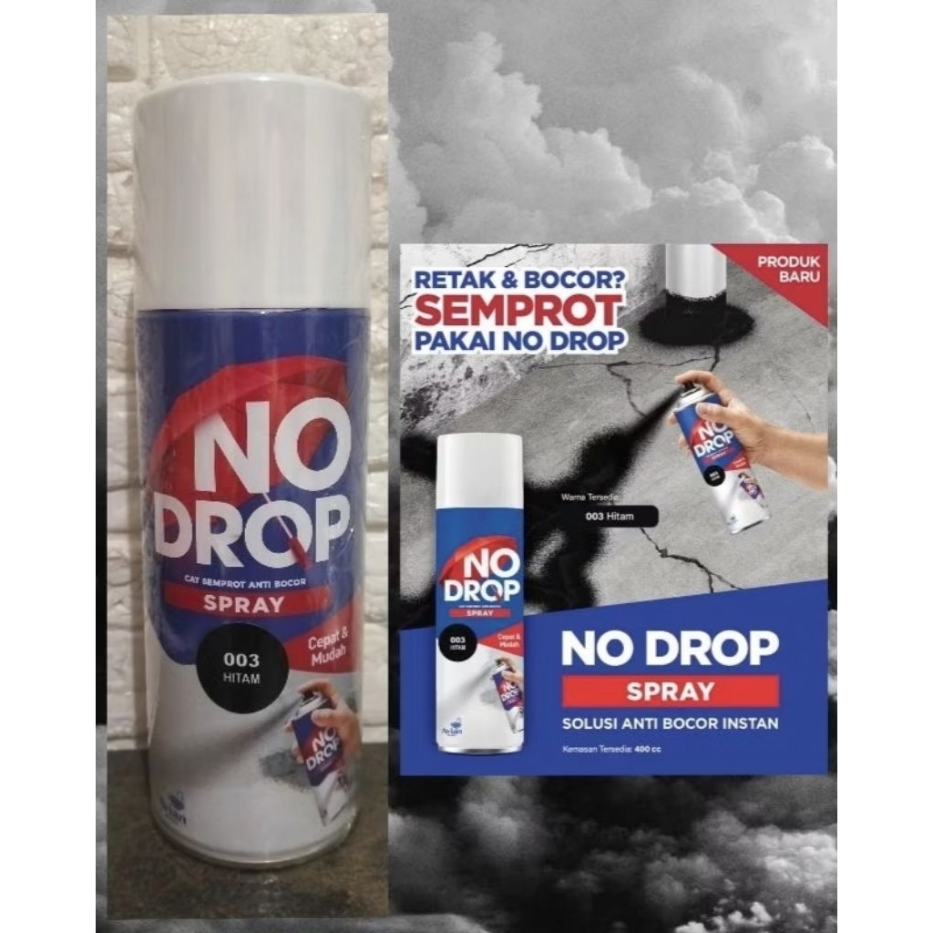 Jual NO DROP SPRAY PAINT 003 HITAM CAT SEMPROT RUBBER ELASTIS SEPERTI ...