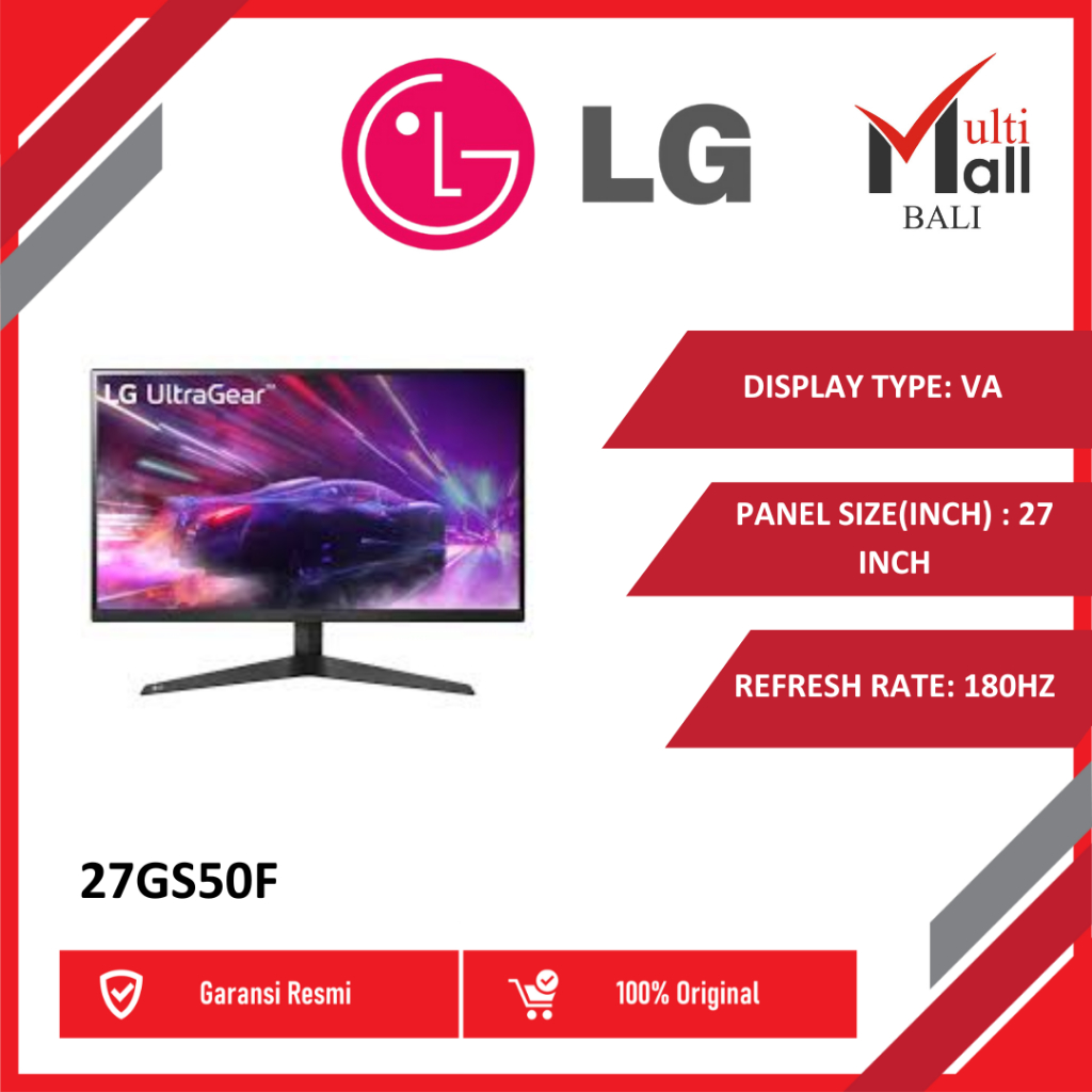 Jual LG UltraGear 27GS50F-B 27" FHD VA Gaming Monitor 5ms 180Hz ...