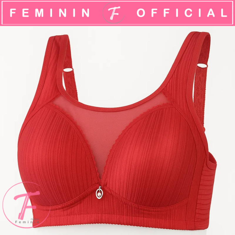 Jual Feminin Bra Full Coverage Garis Salur Bh Jumbo Beha Big Size Tali ...