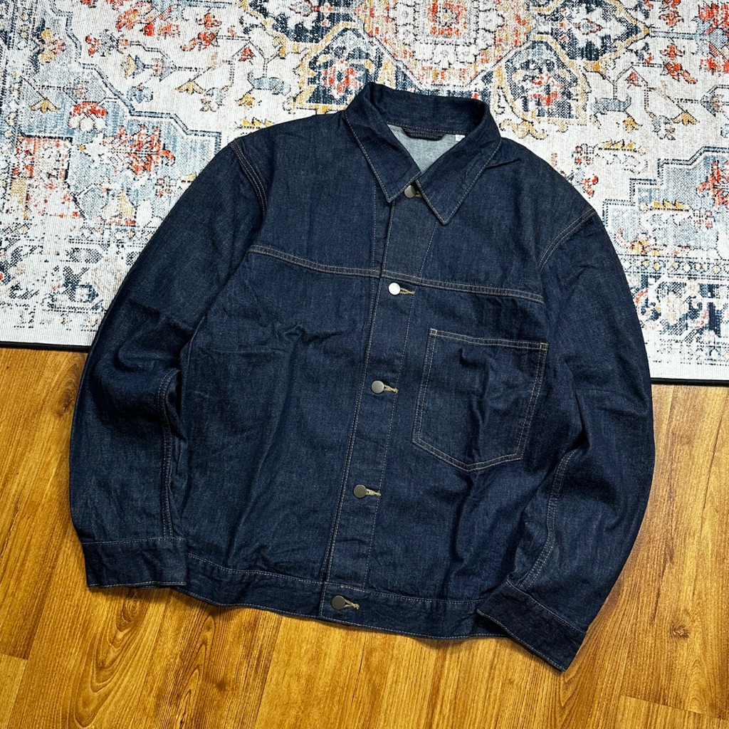 Jual UNIQLO U DENIM JACKET SECOND | Shopee Indonesia