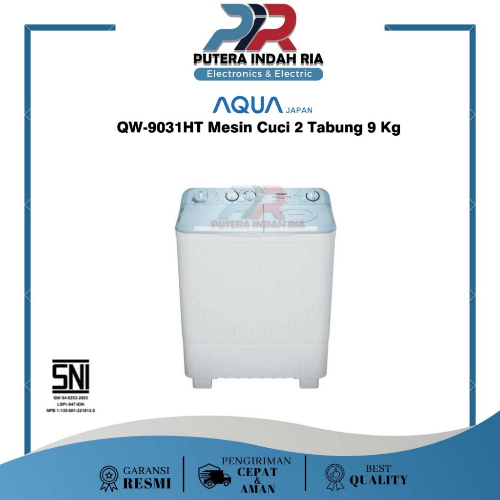 Jual Mesin Cuci AQUA 9 KG QW-9031HT / QW-9031 2 TABUNG Manual TWIN TUB ...