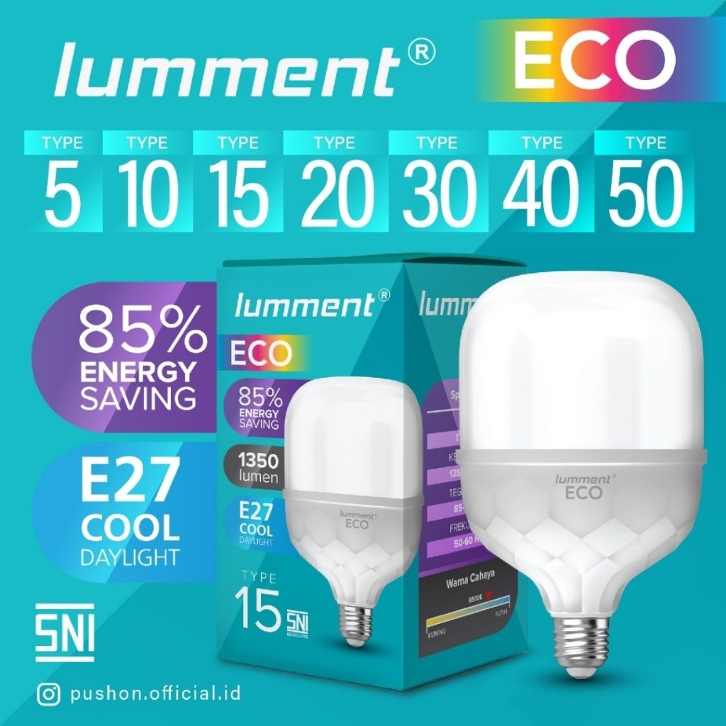 Jual LUMMENT LED ECO LAMPU BOHLAM LED KAPSUL SNI E27 PUTIH MURAH 5 10 ...