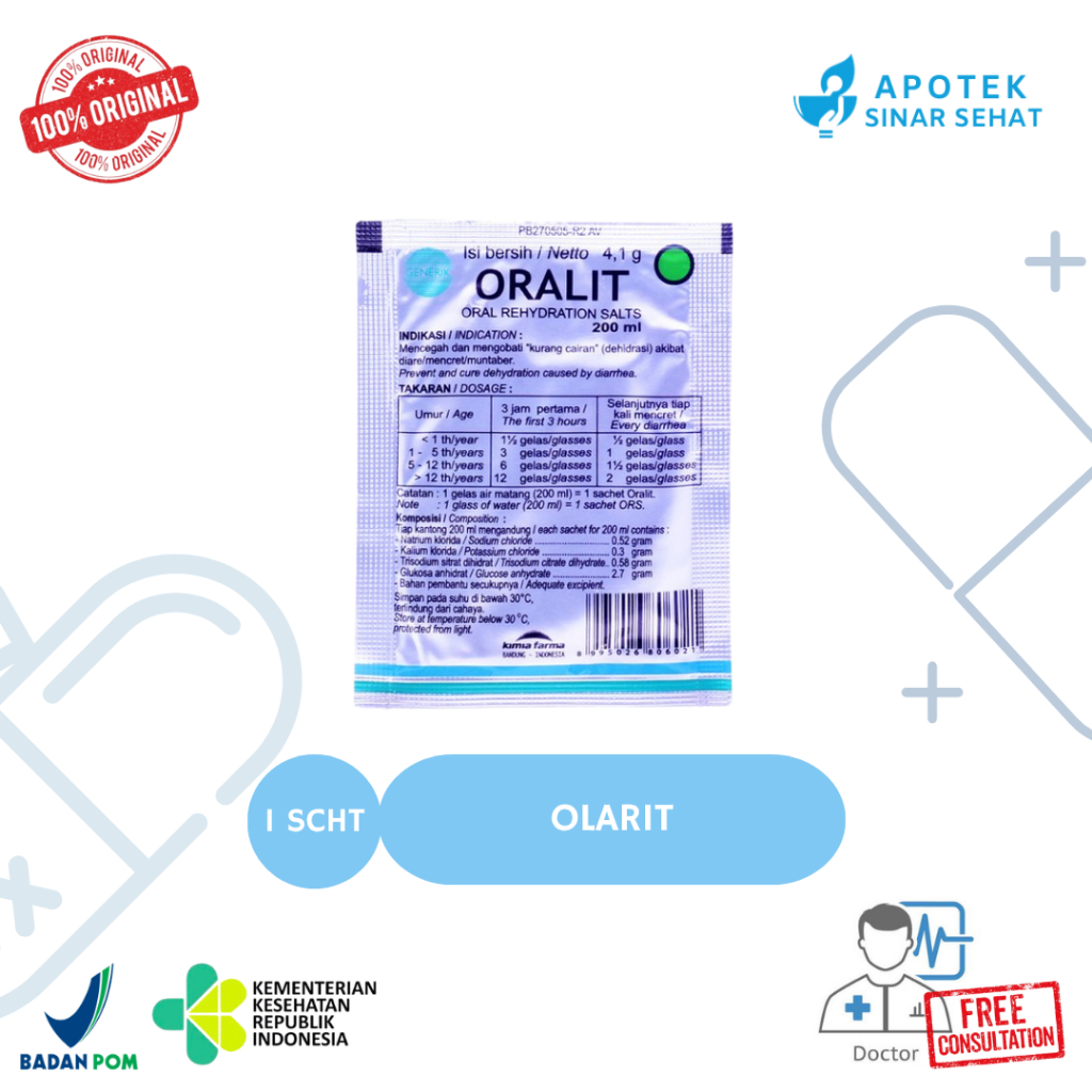 Jual Oralit Sachet 10 Pieces pegganti cairan tubuh dari apotek sinar ...