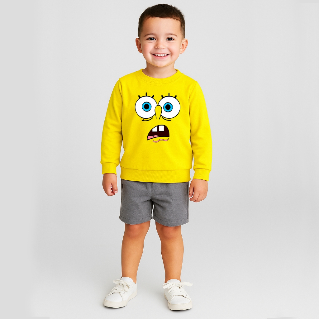 Jual ALI ASH Sweater Anak Kartun Laut Fleece 1-10 Tahun Warna Kuning ...