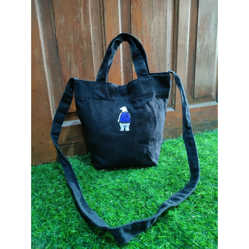 Jual tas kecil kanvas sling tenteng | Shopee Indonesia
