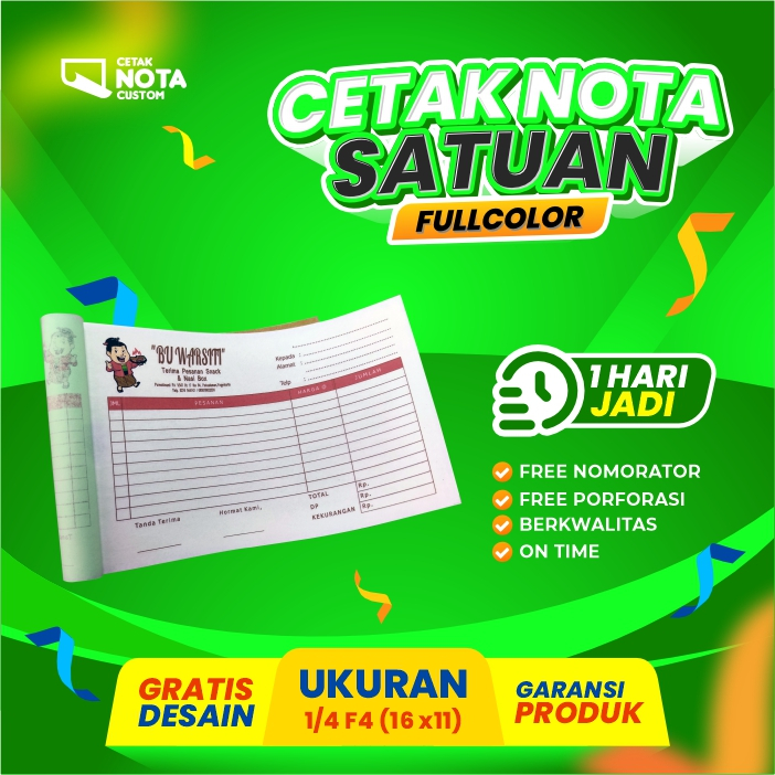 Jual CETAK NOTA CATERING 2PLY / 2 RANGKAP CUSTOM FREE DESAIN PESANNOTA ...