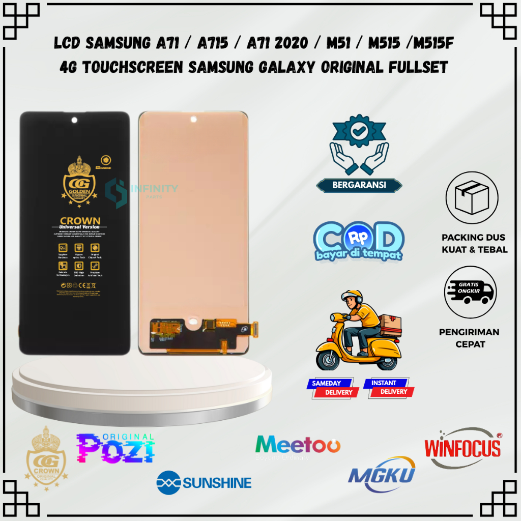 Jual LCD SAMSUNG A71 / (SAMSUNG GALAXY A71 / M51 / M62) / M515 / A715 ...
