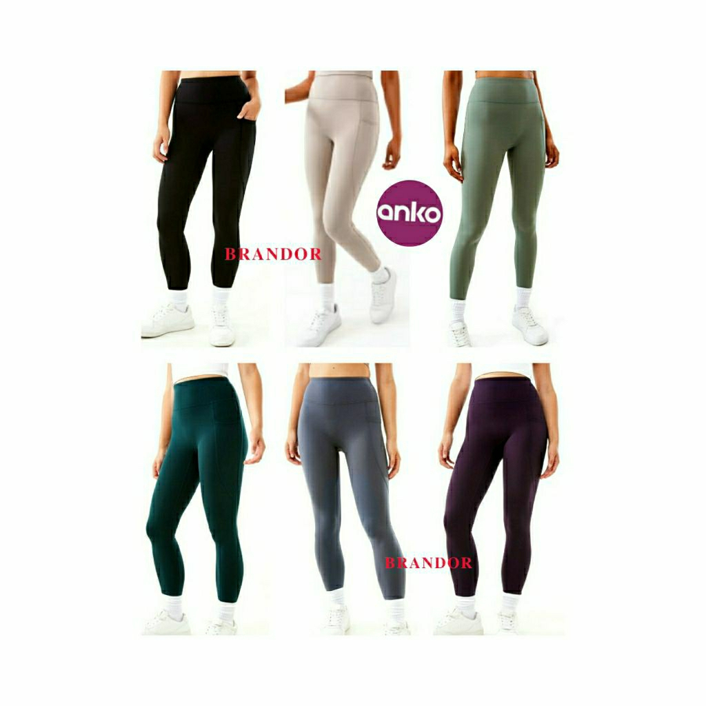 Jual Brandor -T LINE FREE - HIGH WAIST LEGGING - POKCET By ANKO ( aklg33 ) | Shopee Indonesia