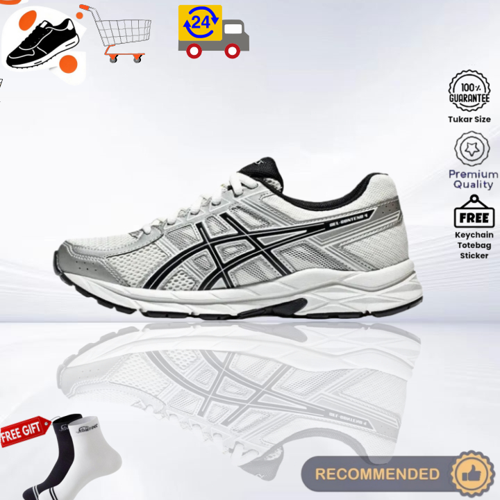 Jual Sepatu Lari Asics Gel-Contend 4 Original Silver Black GEL ...