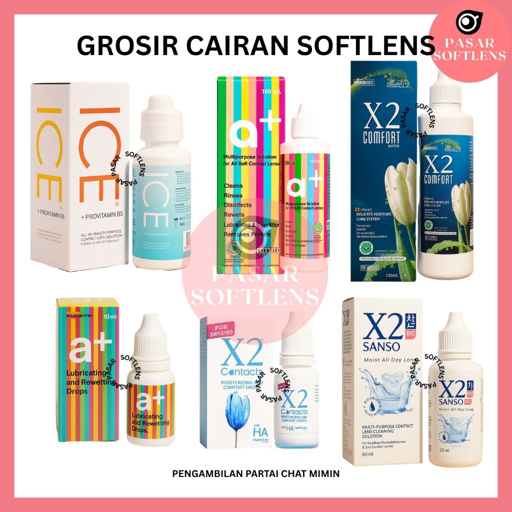 Jual (GROSIR MIN ORDER 10 BOX) CAIRAN PEMBERSIH SOFTLENS X2 ICE A+ ...