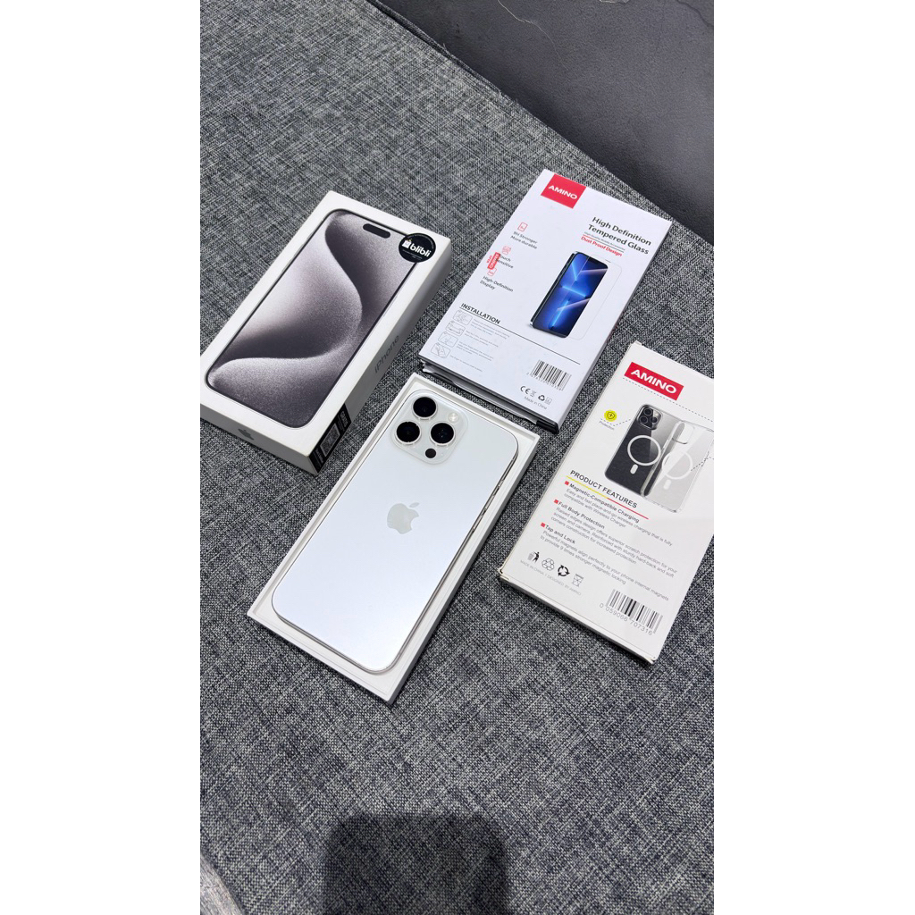 Jual iphone 15 promax 256gb | white titanium | Shopee Indonesia
