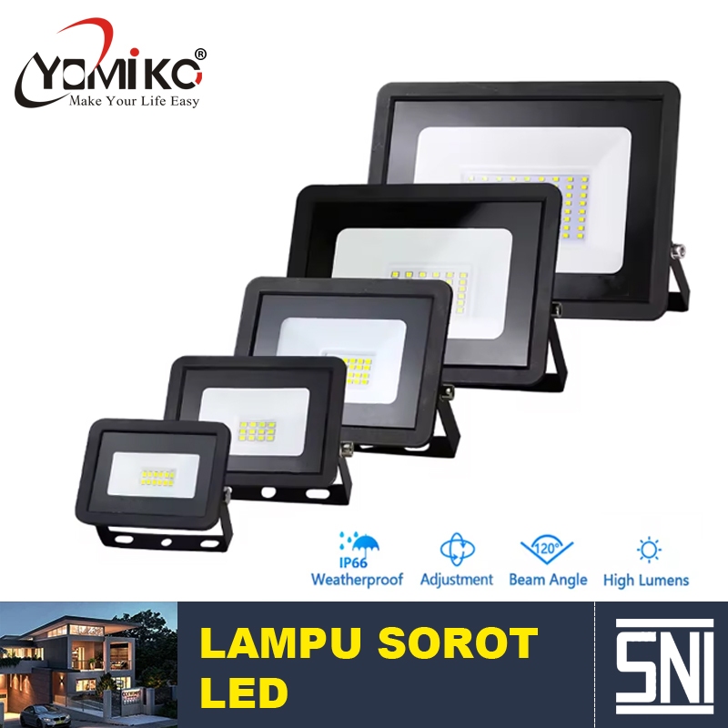 Jual Yomiko Lampu Sorot LED Outdoor High Quality Floodlight 10W 20W 30W ...