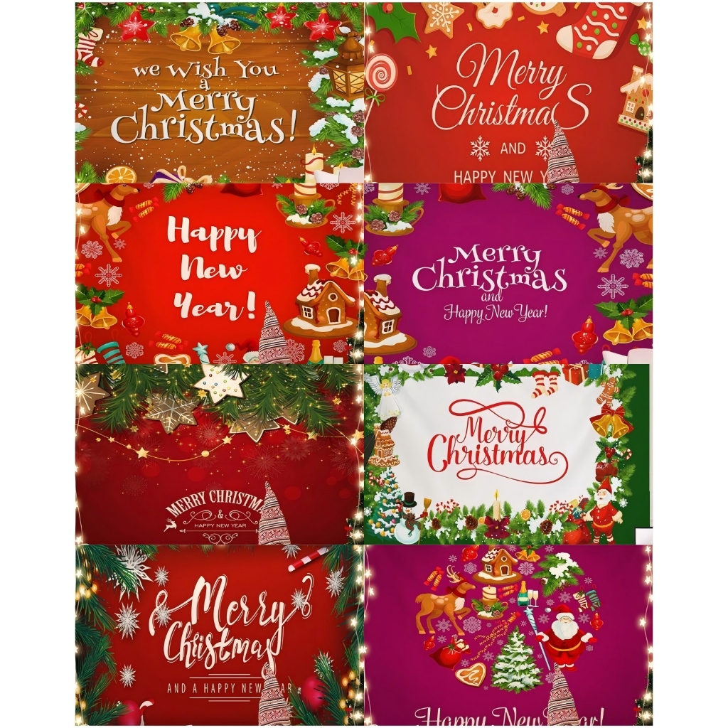 Jual Baru Natal latar belakang kain perayaan pesta acara dekorasi tapet ...