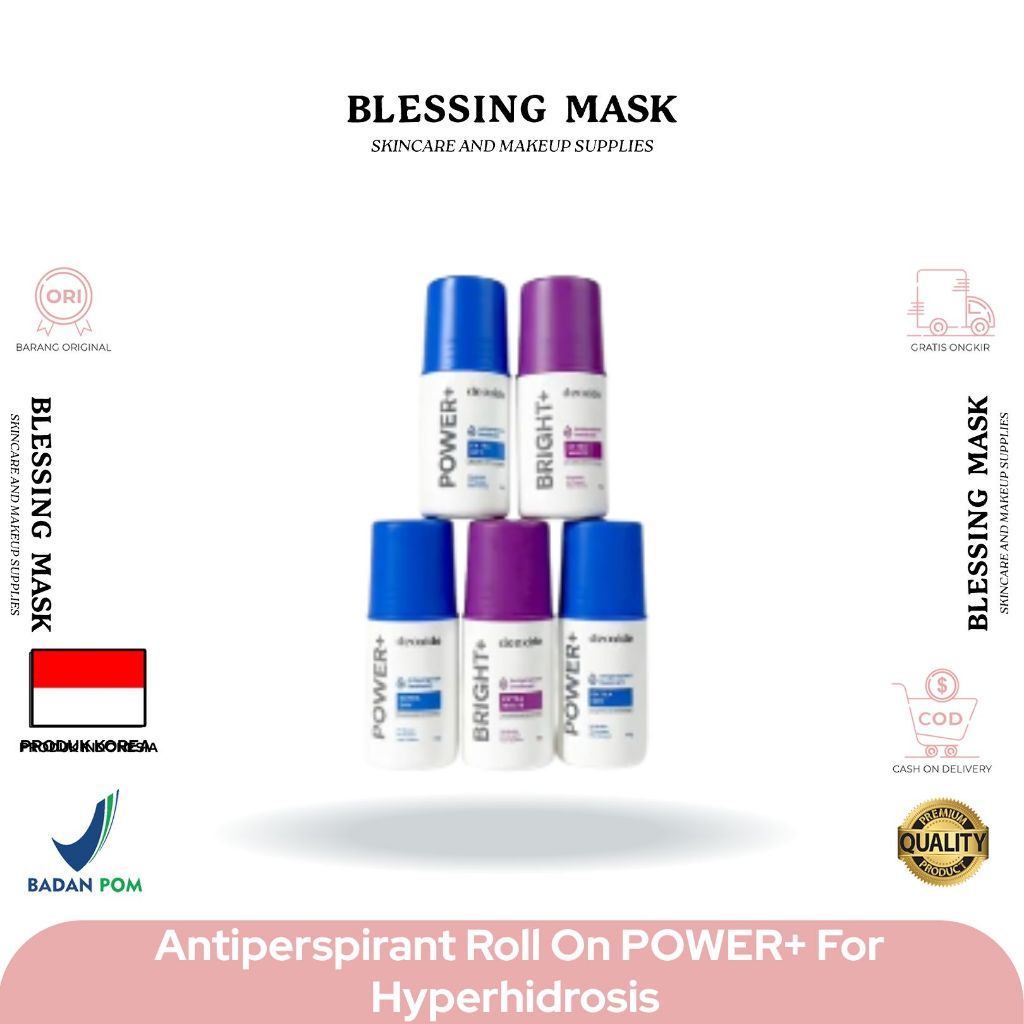 Jual Deoxide Antiperspirant Deodorant Roll On POWER+ For Hyperhidrosis ...