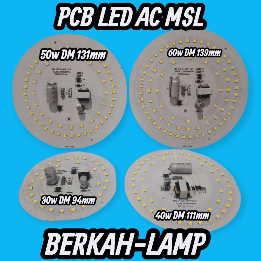 Jual PCB LED AC MSL WAT 30W 40W 50W 60W | Shopee Indonesia