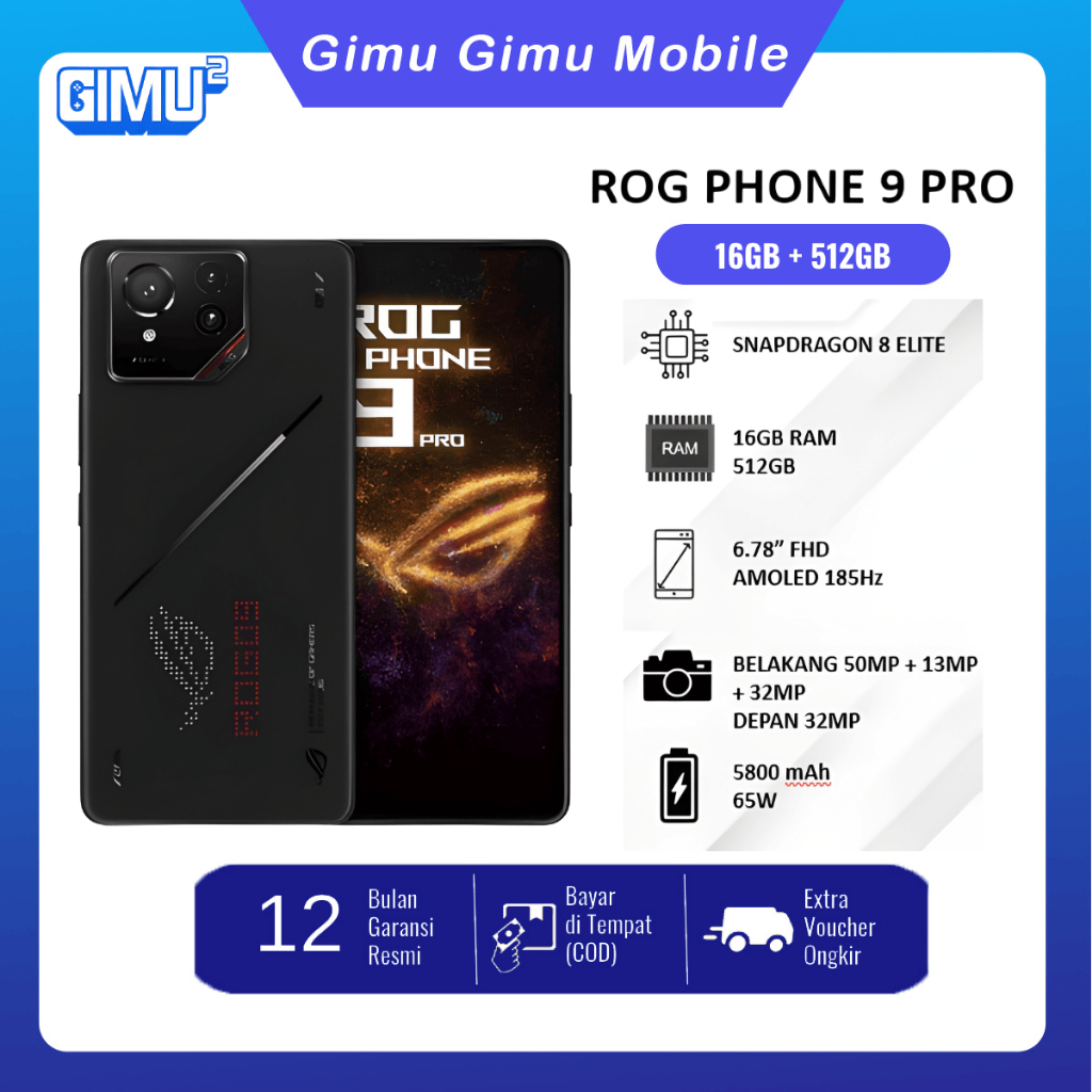 Jual ASUS ROG PHONE 9 PRO 16GB 512GB GARANSI RESMI INDONESIA | Shopee ...