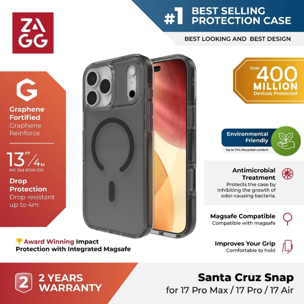 Jual ZAGG Santa Cruz Snap Case iPhone 17 Pro Max / 17 Pro - Magsafe ...