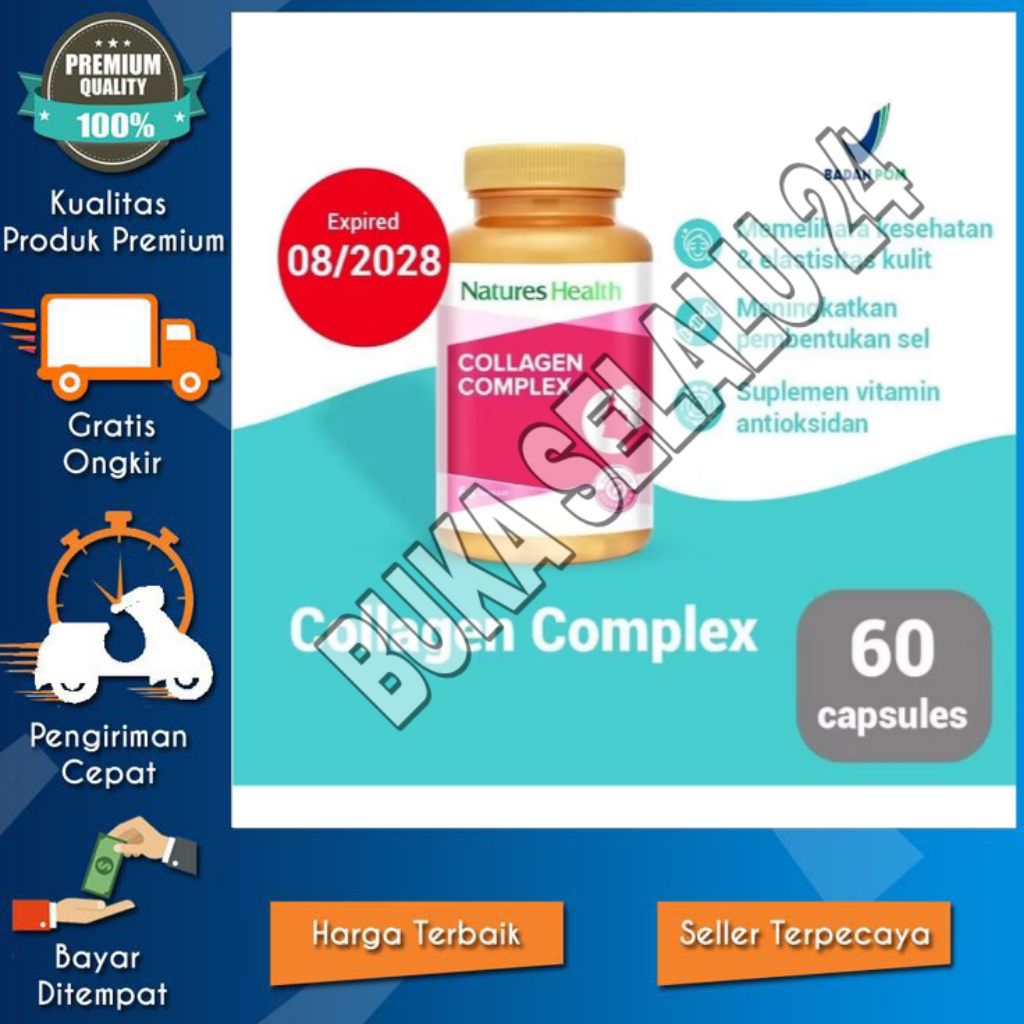 Jual Natures Health Collagen Complex Isi 60 Kapsul Original | Shopee ...
