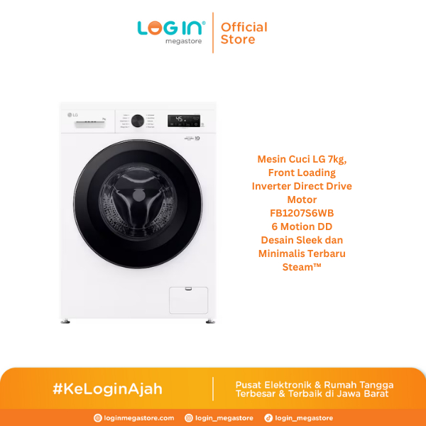 Jual LG FRONT LOAD WM FB1207S6WB Inverter Direct Drive Motor Kapasitas ...