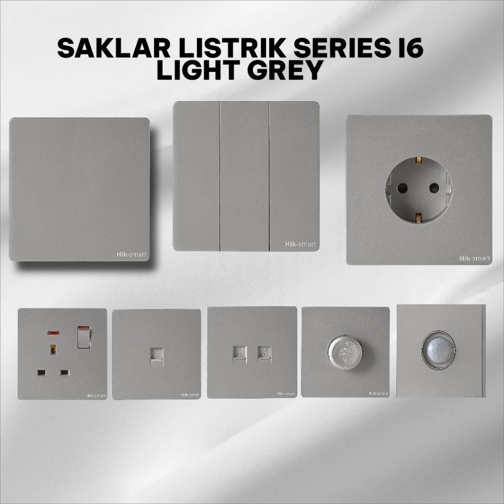 Jual Saklar Rumah ON-OFF light grey I6 Series / Stop Kontak / Saklar ...