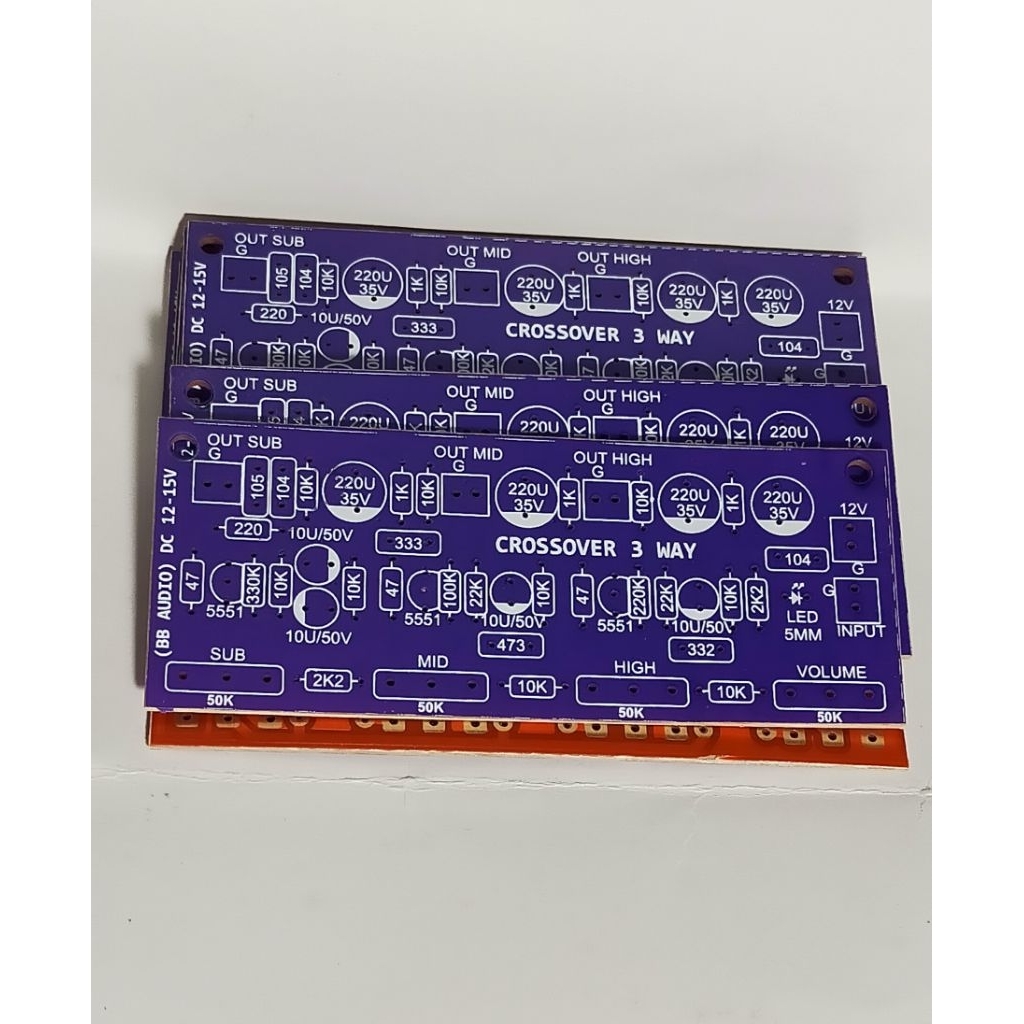 Jual PCB Crossover mini 3 way..12 volt DC biasa (non simetris ...