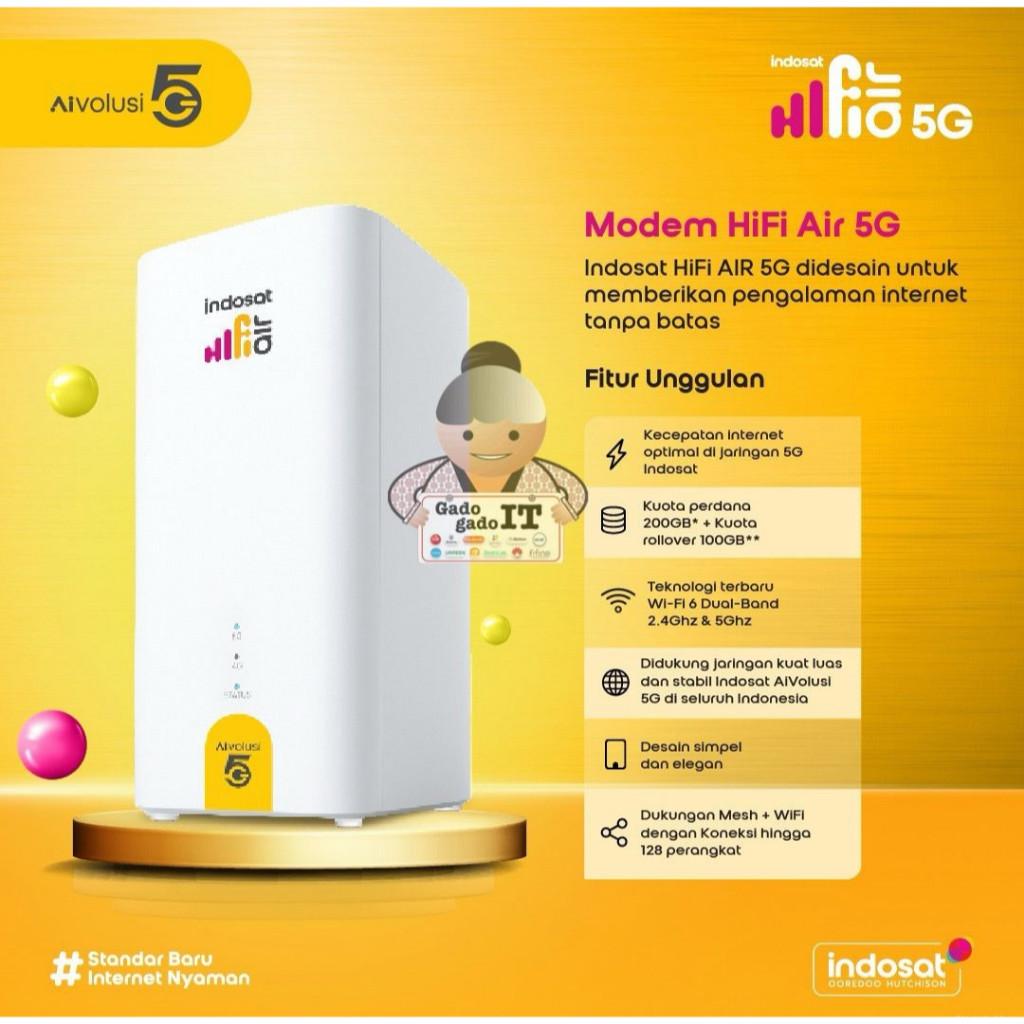 Jual HIFI AIR 5G H153 Modem WiFi 5G High Speed Free Kuota 215GB Powered ...