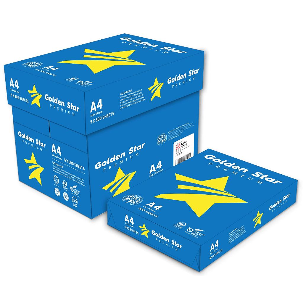 Jual Golden Star Kertas A4 75gr Copier 1 Box (2500 lembar) Kertas HVS ...