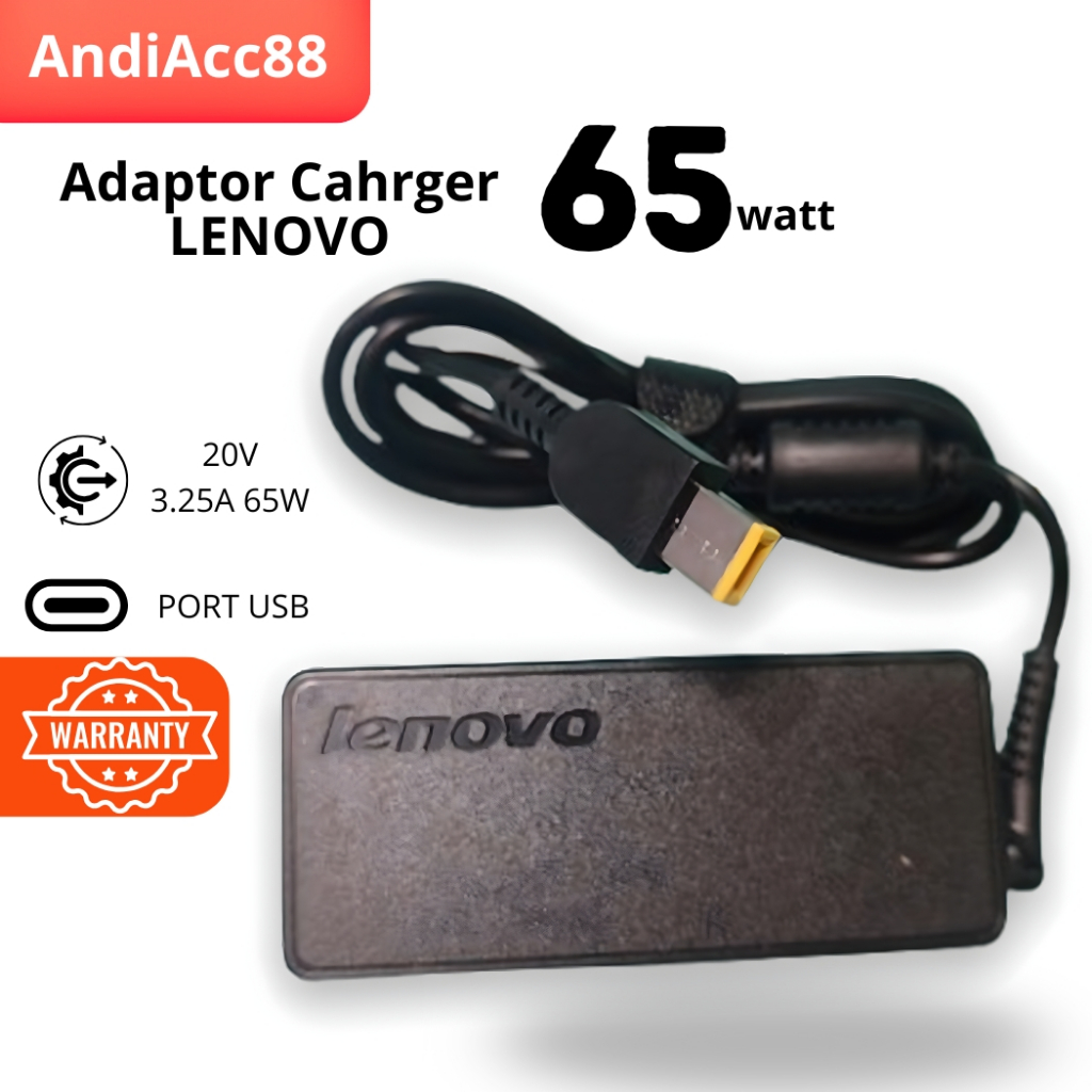 Jual Charger Laptop Lenovo Thinkpad 20V 3.25A 65W Slim Tip | X240 X250 ...