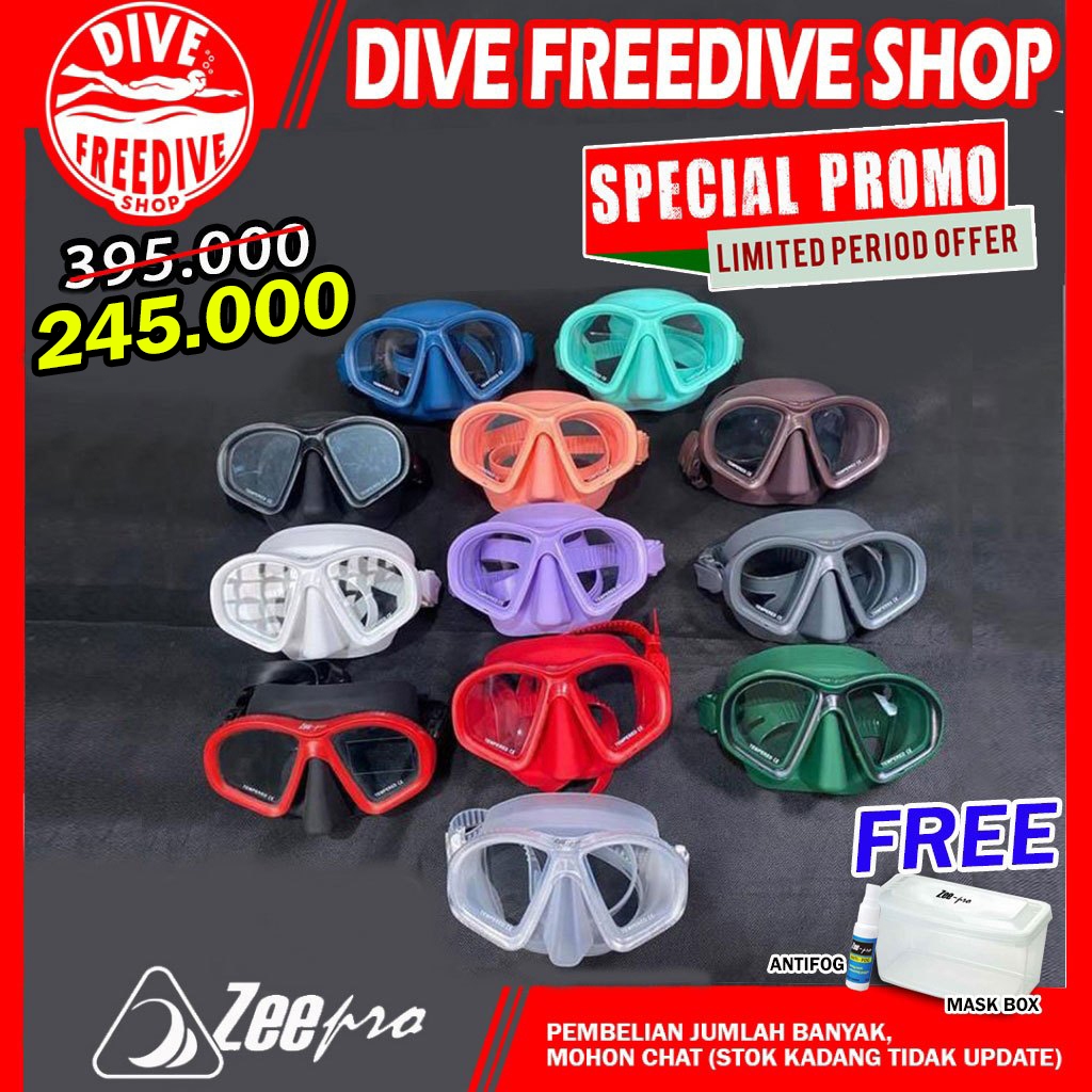 Jual Mask Zeepro Low Volume Masker Kacamata Selam Freediving ...