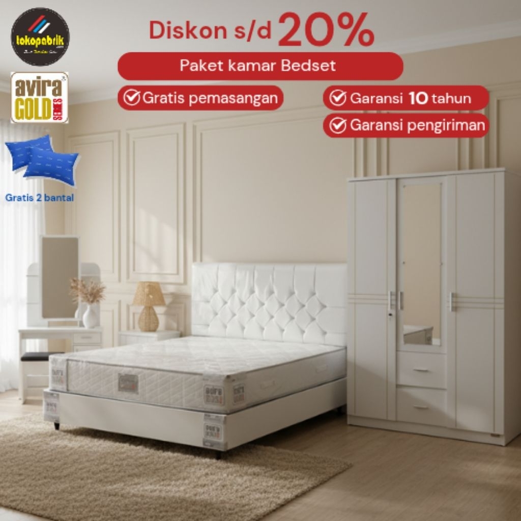 Jual Paket kamar murah set kamar 160x200 kamar set 180x200 1set kamar ...