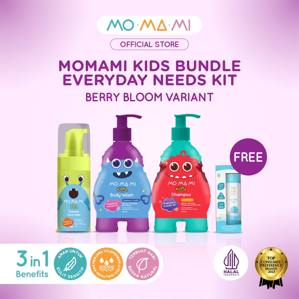 Jual Momami Kids Tropical Splash Kit FREE After Bite Balm - Paket Sabun ...
