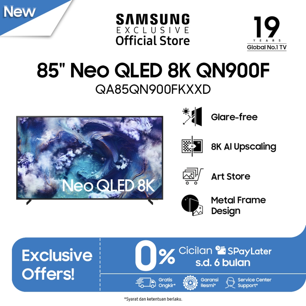 Jual Samsung Smart TV 85" Neo QLED 8K QN900 | Metal Frame Design | 8K ...