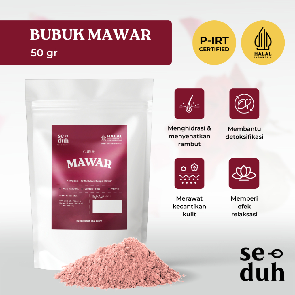 Jual SEDUH TEA & TISANE | Rose Powder / Bubuk Bunga Mawar / Flower ...
