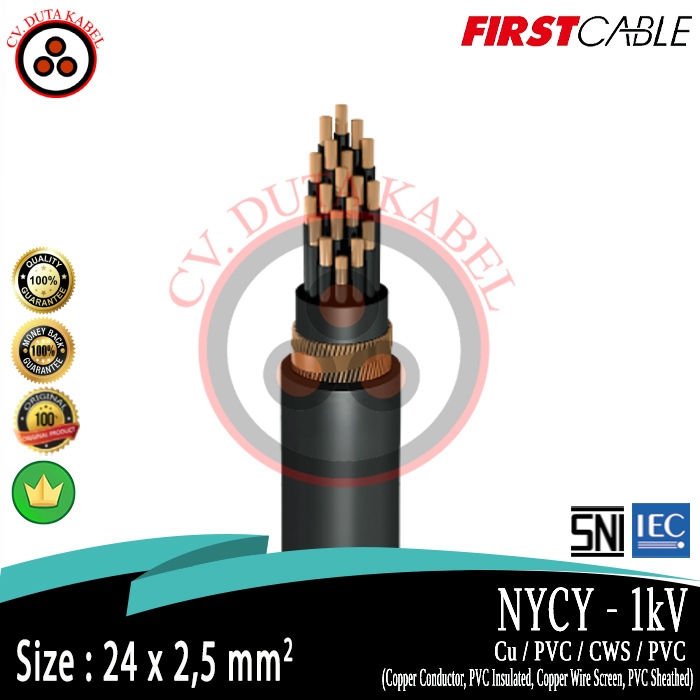 Jual Kabel NYCY 24x2,5 mm2 1kV MERK FIRST CABLE /24x2,5mm2/24 x 2,5 mm2 ...
