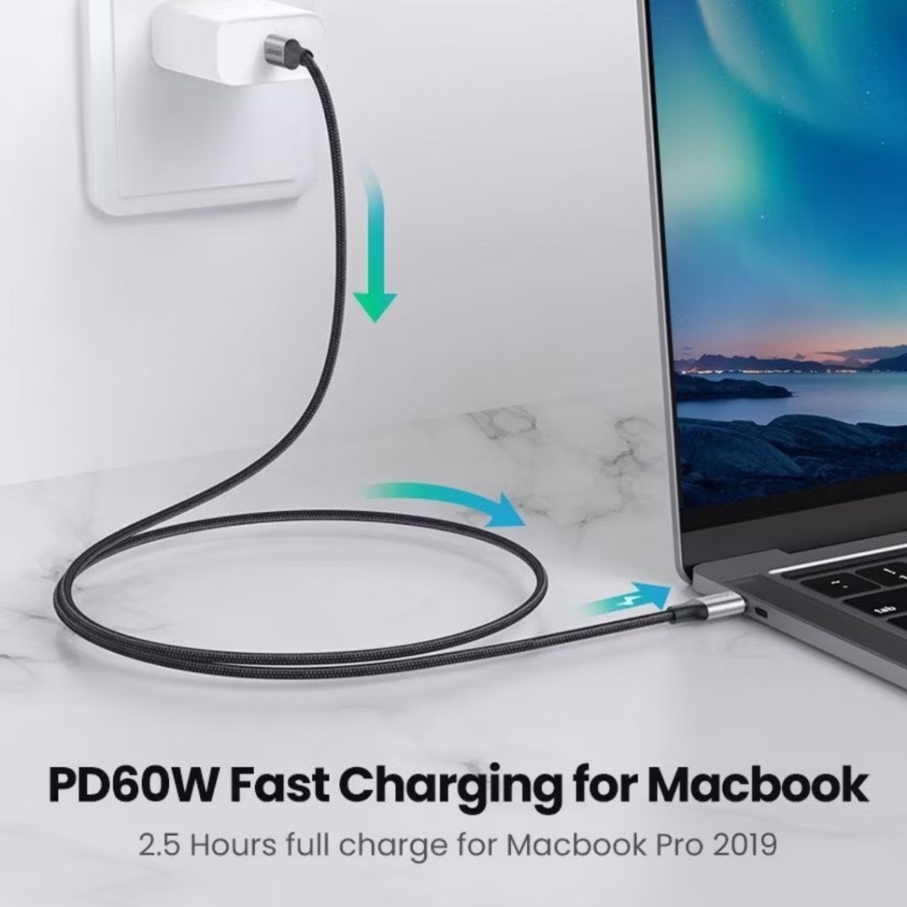 Jual UGREEN Kabel Data Charger PD Type C Fast Charging 60w Max For ...