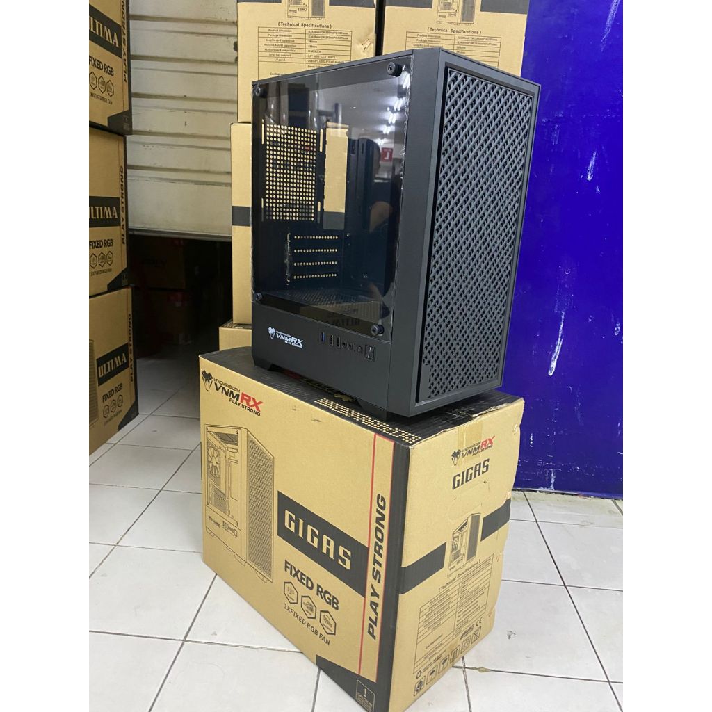 Jual Casing VenomRX GIGAS - mATX, Tempered Glass, 3x Fixed RGB Fan ...