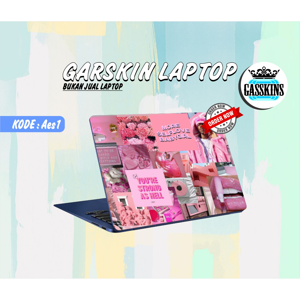 Jual GARSKIN LAPTOP PINK AESTHETIC (BISA CUSTOM GAMBAR) | Shopee Indonesia