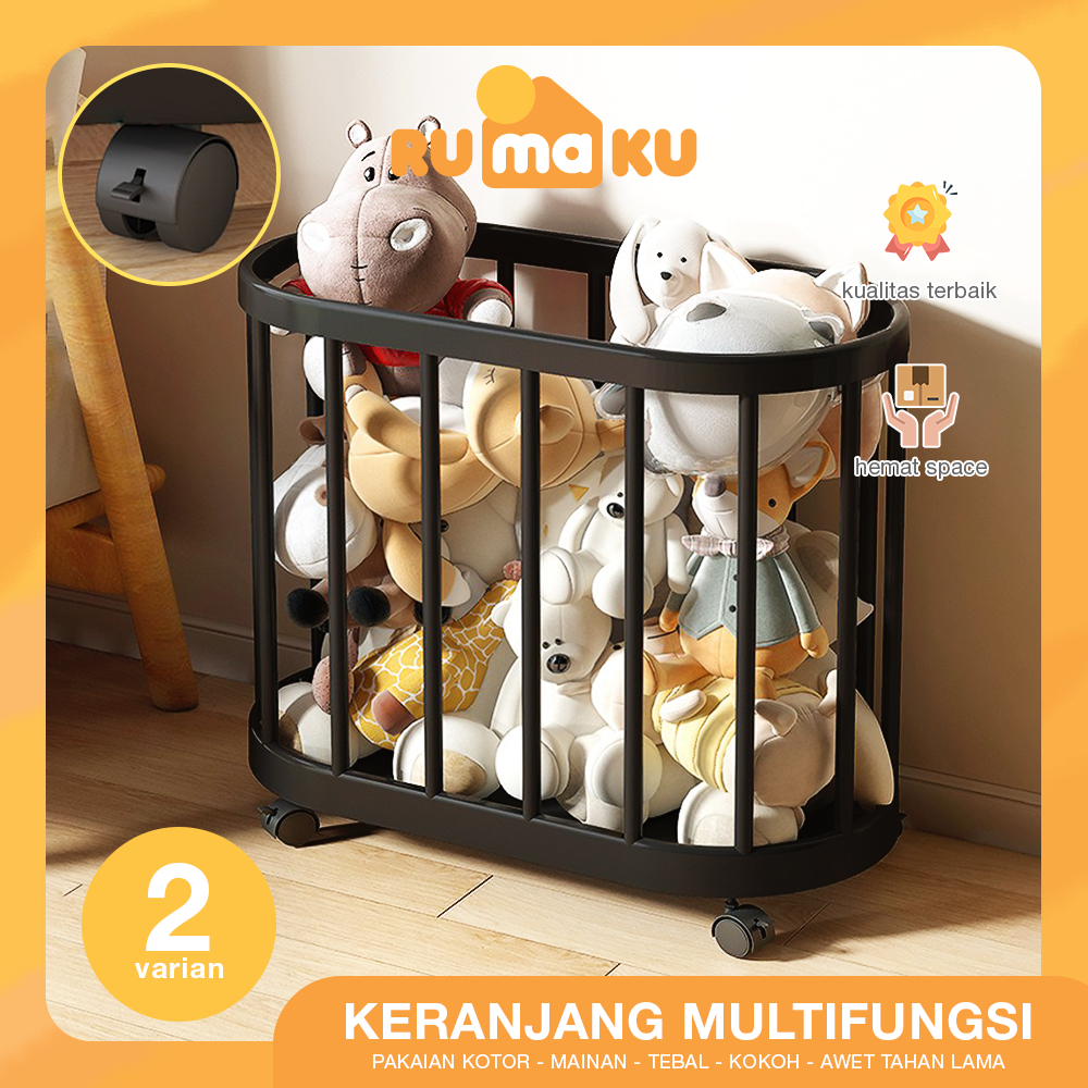 Jual Rumaku Keranjang Serbaguna Beroda Wadah Penyimpanan Baju Kotor ...