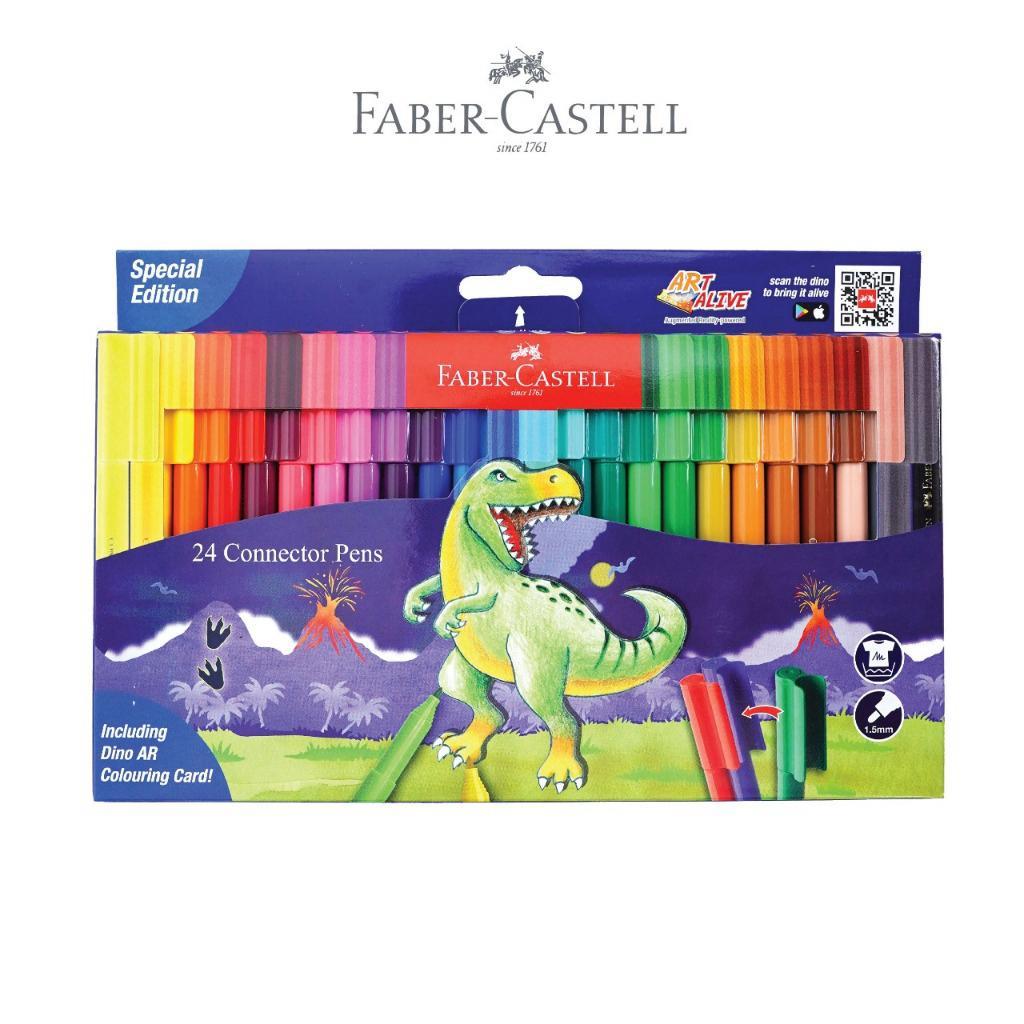 Jual Faber-Castell Connector Pen Spidol Warna set 24 - Dino Spesial ...