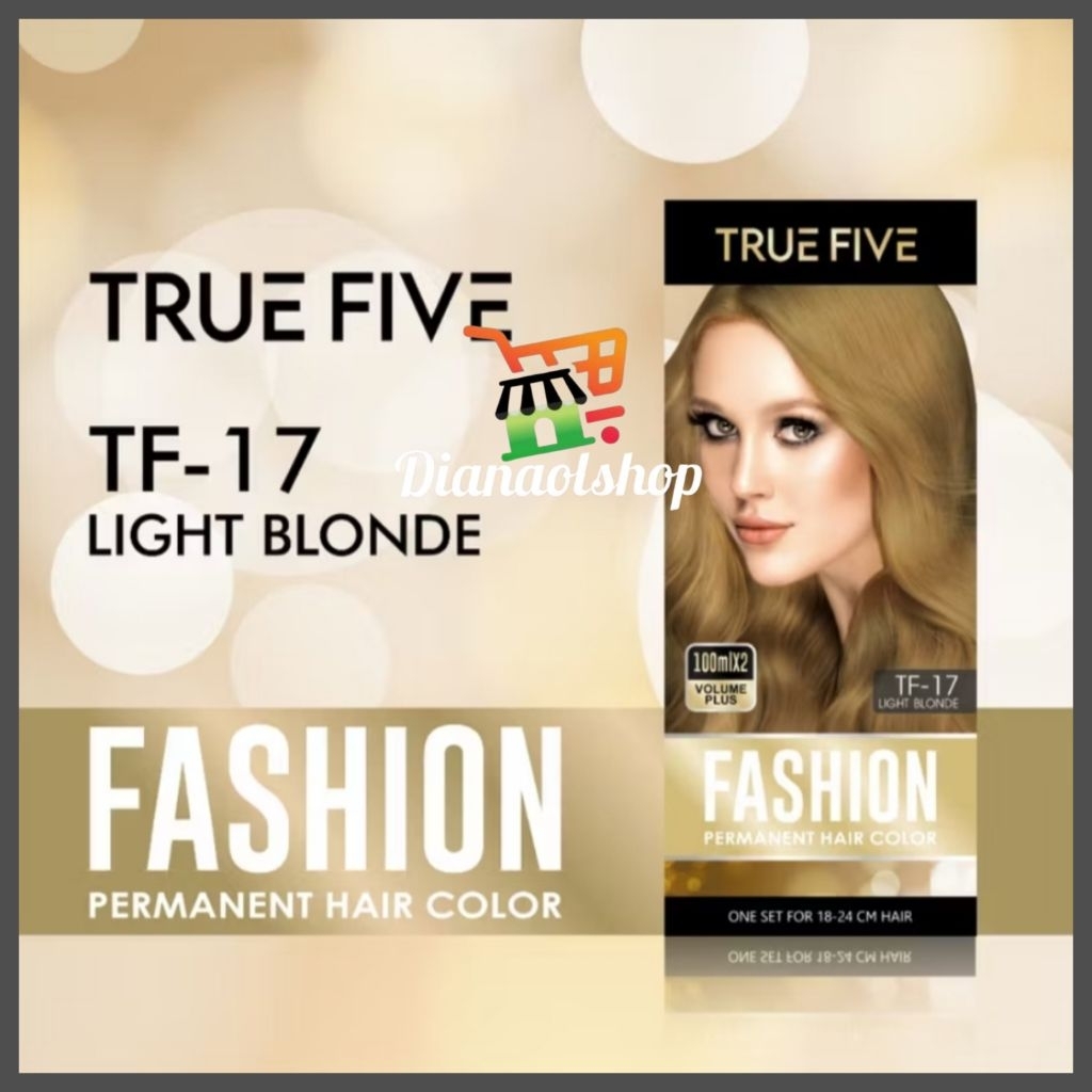 Jual True Five Fashion Permanent Hair Color Light Blonde (17) 100ml/Cat ...