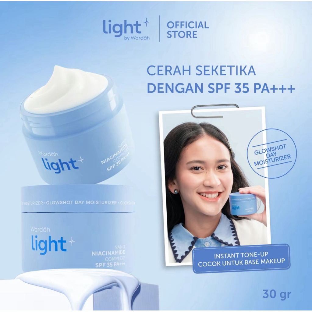 Jual Light+ by Wardah Glowshot Day Moisturizer 30 g | Shopee Indonesia