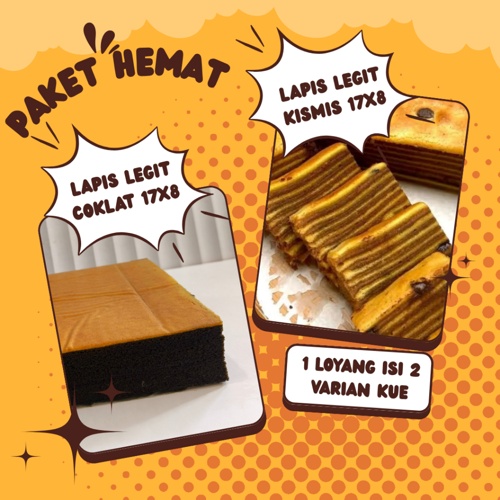 Jual Lapis Legit Paket Hemat 1 Box Isi 2 Varian Coklat Kismis Basah ...