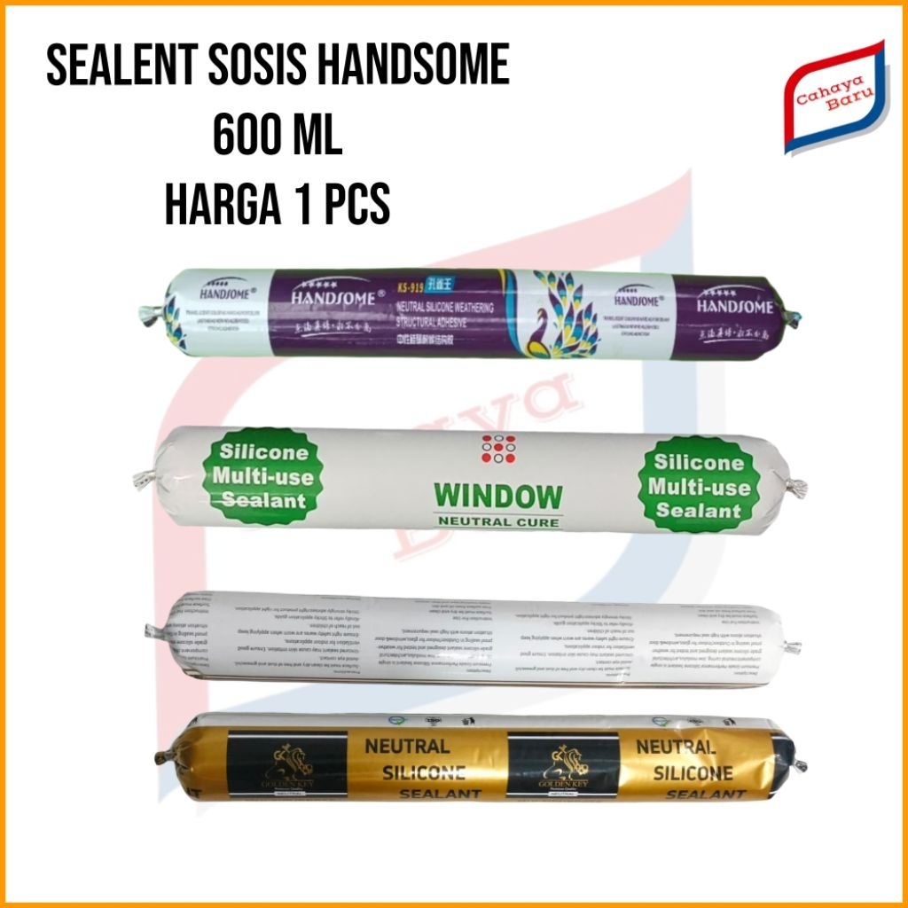 Jual Lem silicone sosis lem sealent kaca lem sosis bostik 600ml lem ...