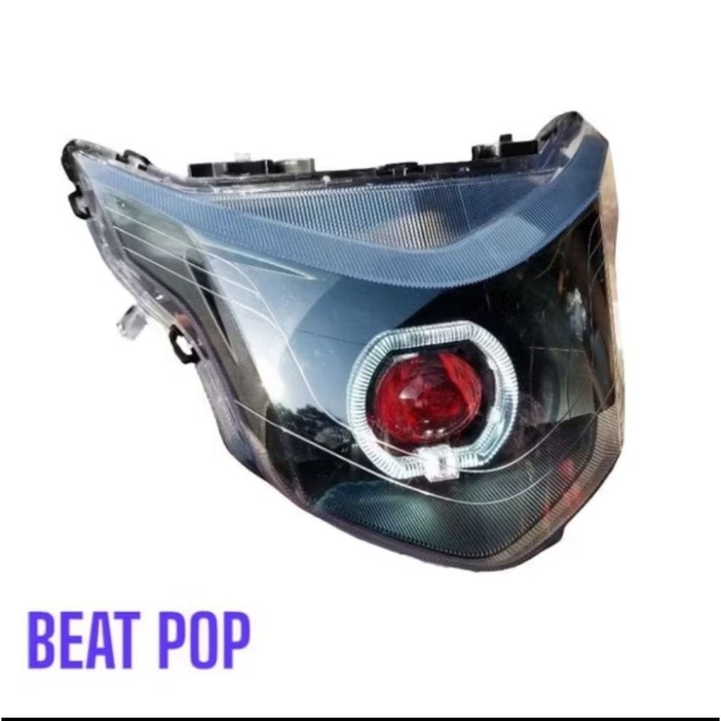 Jual Reflektor Headlamp Depan Beat Pop Plus Biled Ala Ala 2.5 Inchi ...