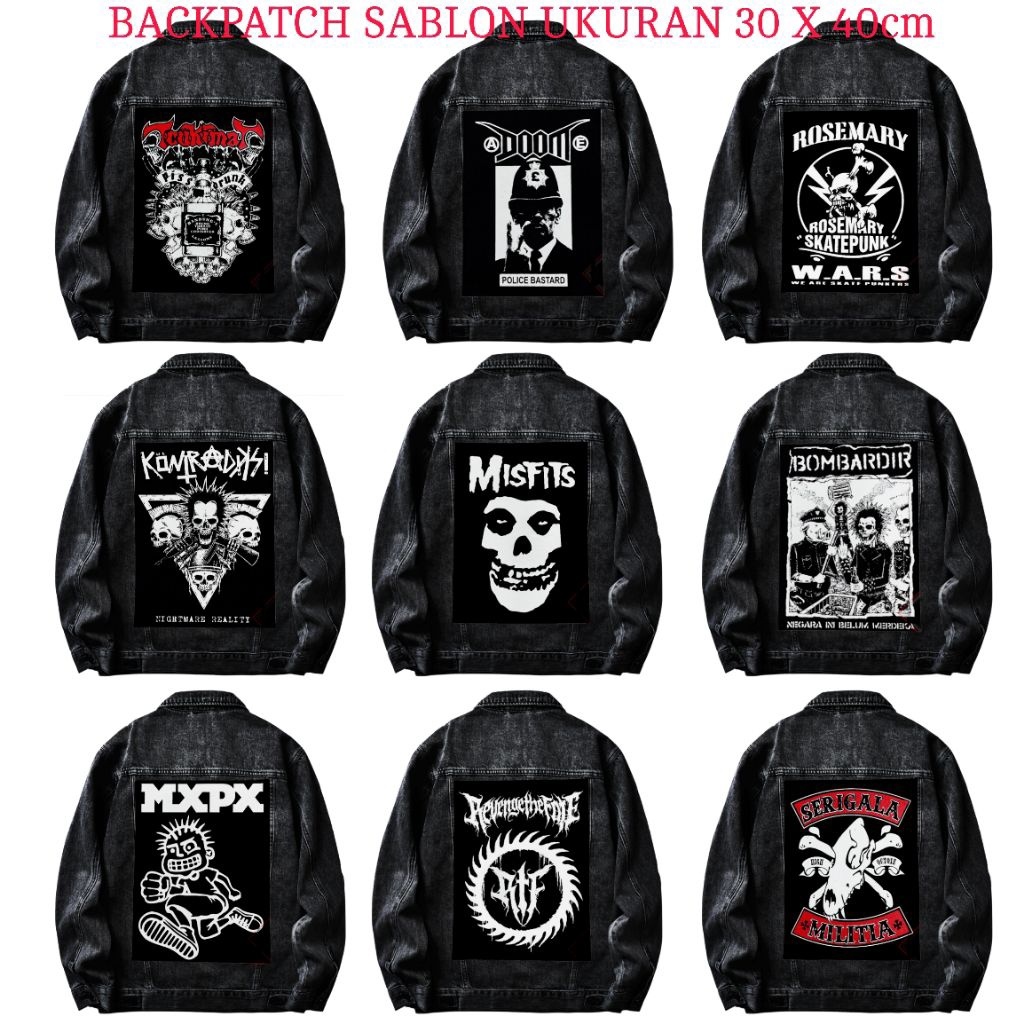Jual BACKPATCH SABLON,BACK PATCH SABLON MUSIK, LOGO SABLON UKURAN BESAR | Shopee Indonesia
