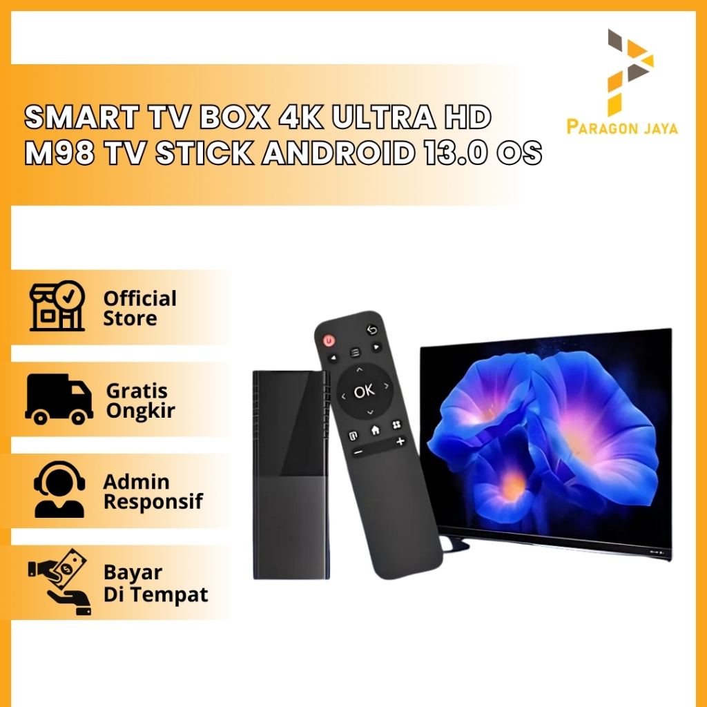 Jual M98 TV Stick Android 13.0 OS 8GB RAM 128GB ROM Smart TV Box 4K ...