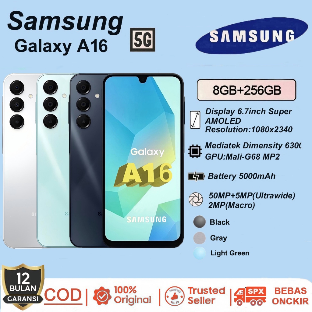 Jual HP Samsung Galaxy A16 5G 8GB/256GB | Display 6.7inch Super AMOLED ...