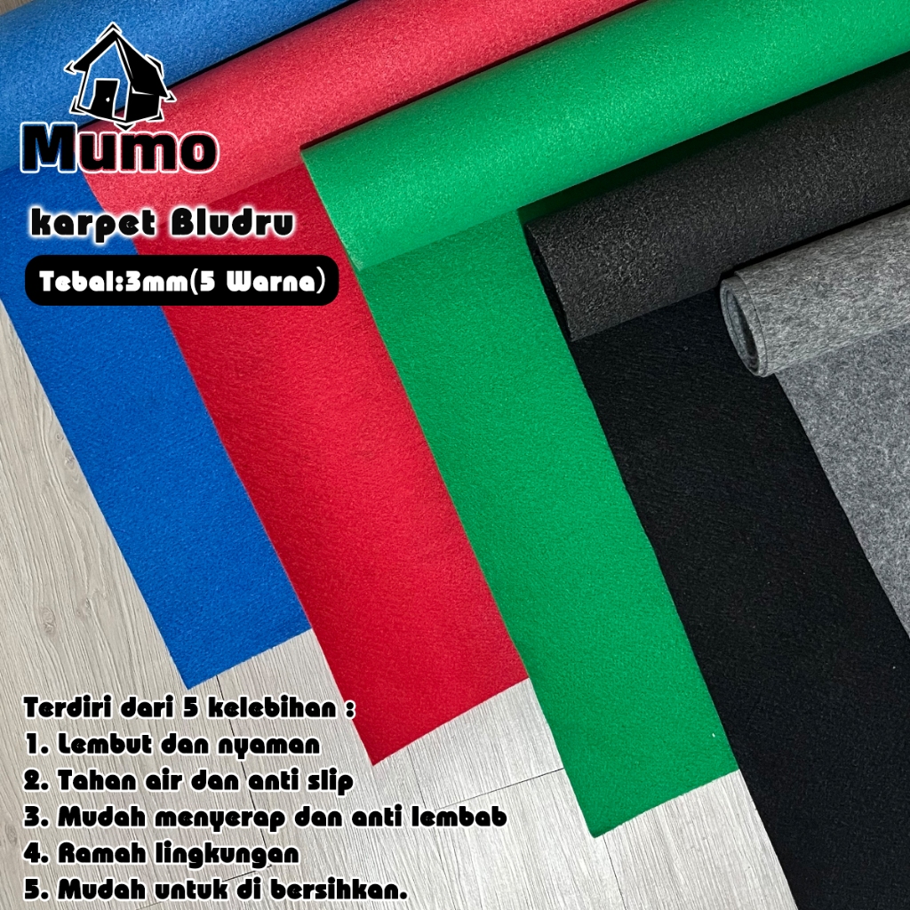 Jual MUMO Karpet Bludru Polypropylene Alas Panggung Pentas/Pameran Uk ...