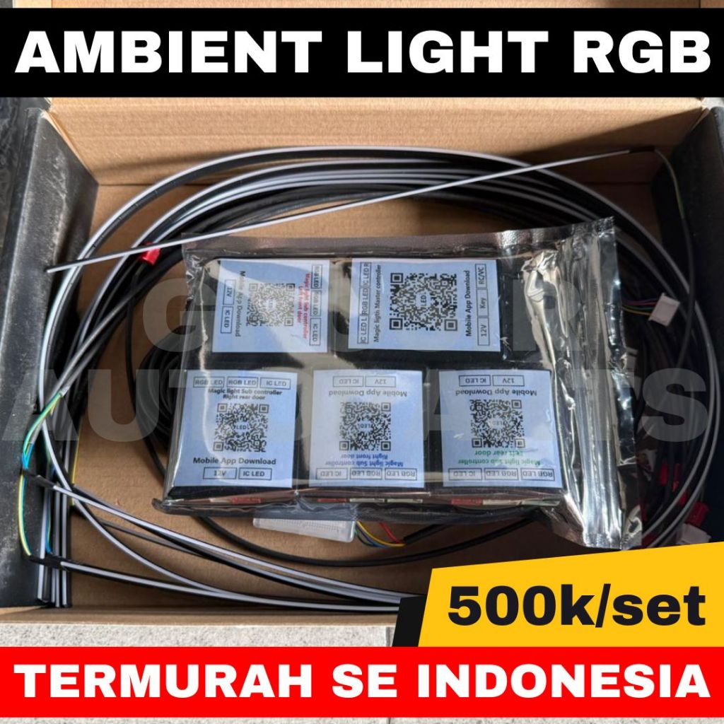 Jual Ambient Light Mobil Premium Lampu Interior RGB Matrix Mobil RGB ...